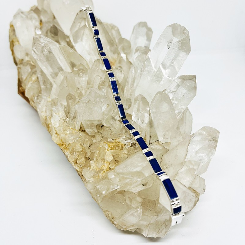 Pulsera Modular Cuadrados y Rectángulos en Lapislázuli